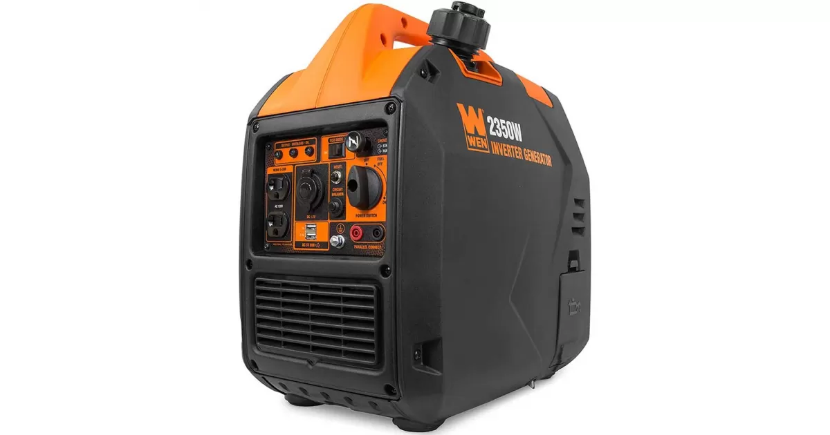 WEN 56235i Super Quiet 2350 Watt Portable Inverter Generator With Fuel Shut Off