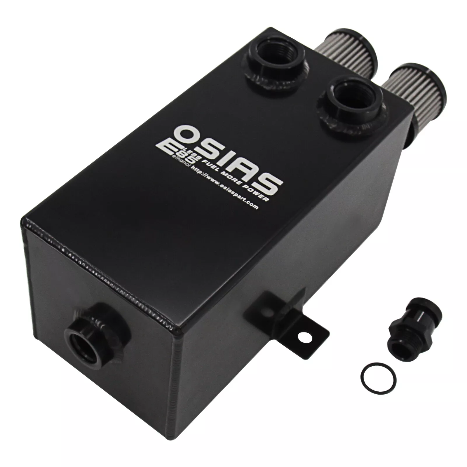 OSIAS 2x 12AN Black Aluminium baffled Oil Catch Can Breather Tank ...