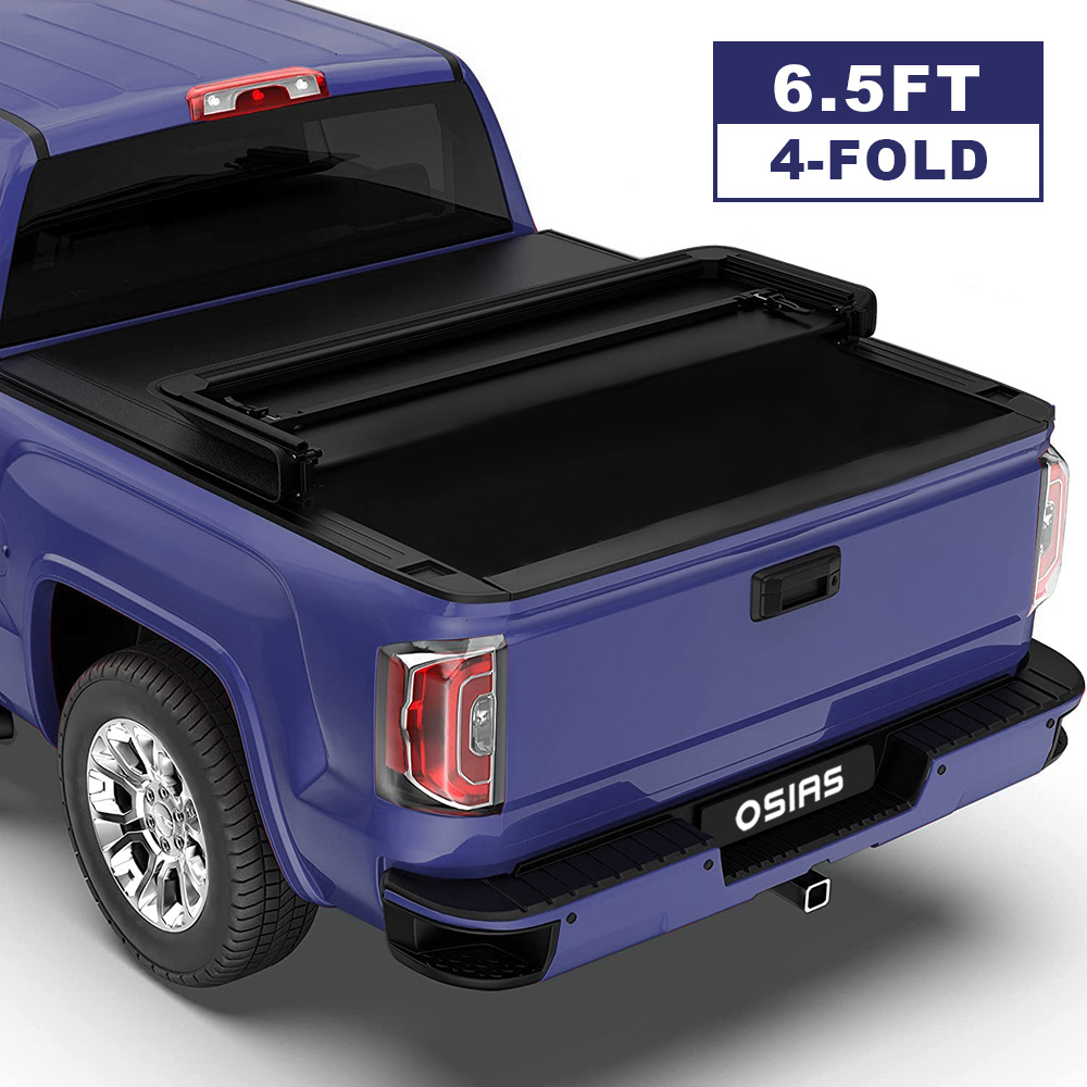 OSIAS Soft Quad FOLD Tonneau Cover Compatible with 2002-2023 Dodge Ram ...